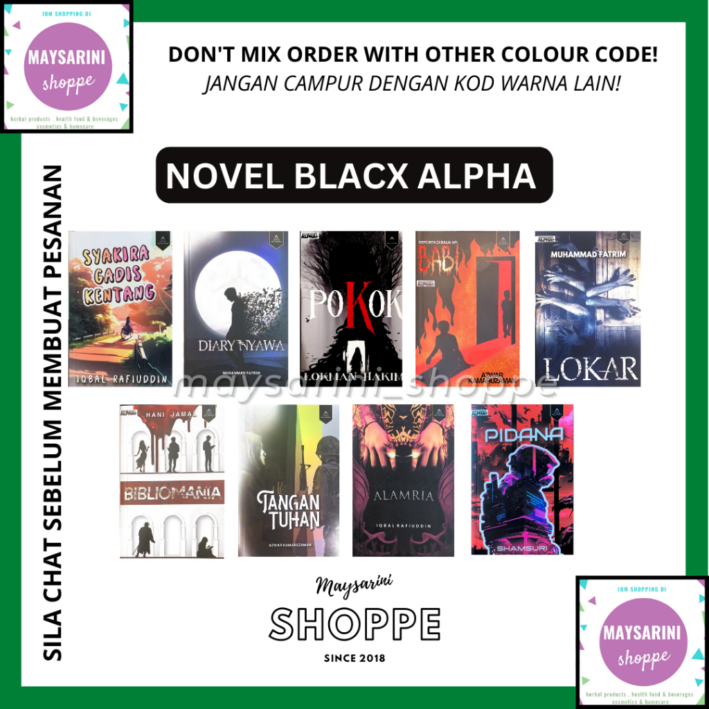 Novel BLACX ALPHA Lokar | Tangan Tuhan | Pokok | Diary Nyawa | Alamria ...