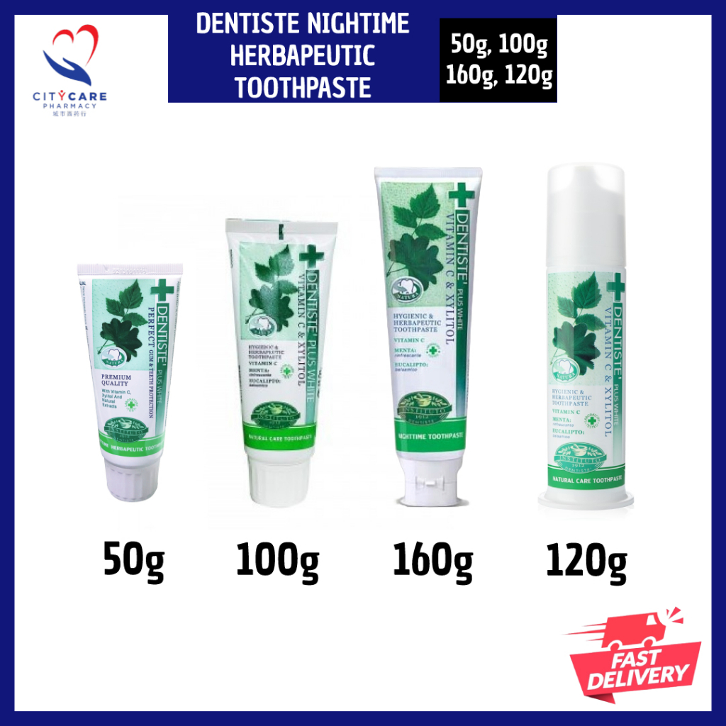 DENTISTE' PLUS WHITE NIGHTTIME TOOTHPASTE TUBE (WITH VITAMIN C ...