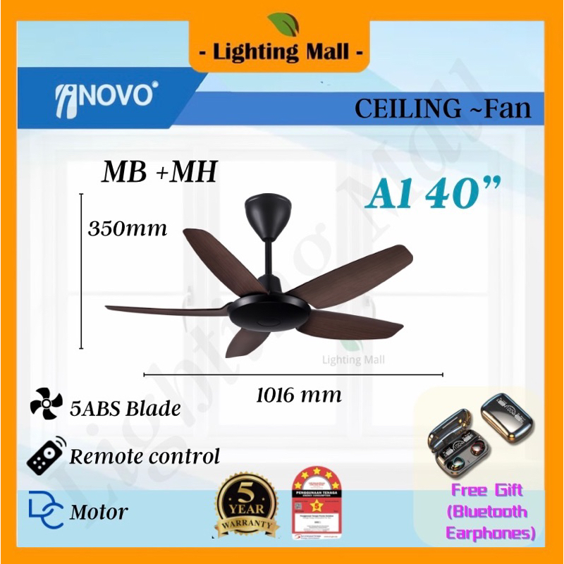 Regair Inovo V15/A1 LED DC Motor Ceiling Fan 8 Speed with Remote ...