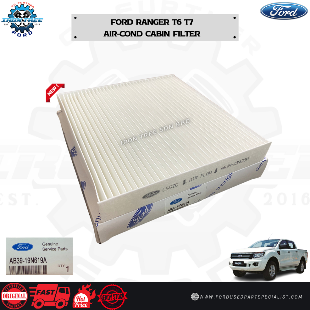 Genuine Ford Ranger T6 T7 Cabin Air Cond Filter New >AB39-19N619-AA