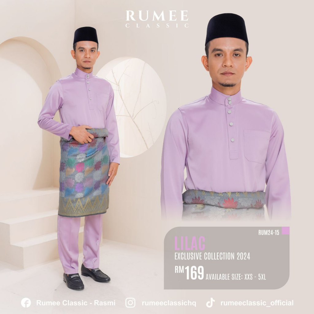 [RUMEE 2024] BAJU MELAYU EXCLUSIVE BY RUMEE CLASSIC | SLIM FIT | Shopee ...
