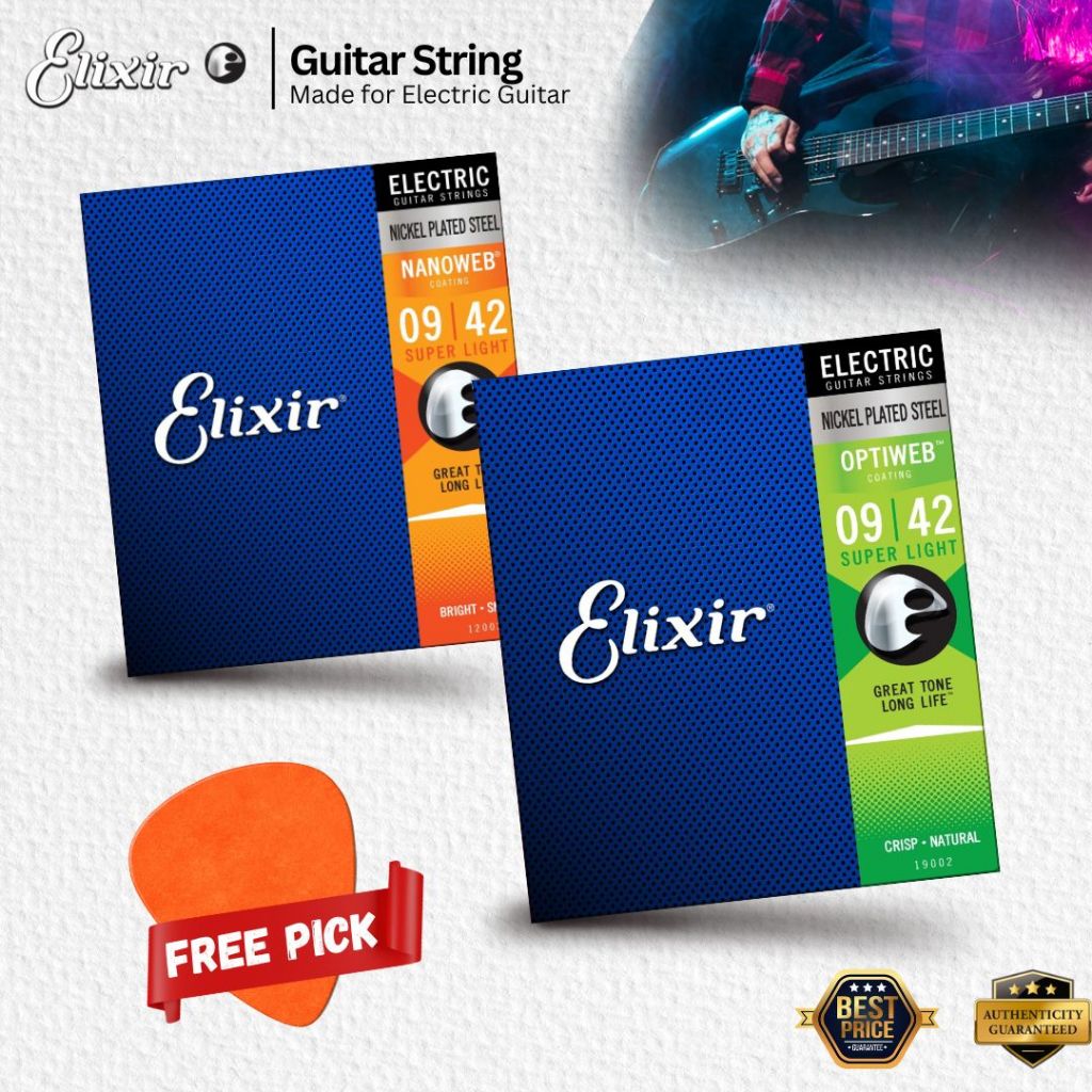 Elixir Polyweb Electric Guitar Strings | Shopee Malaysia
