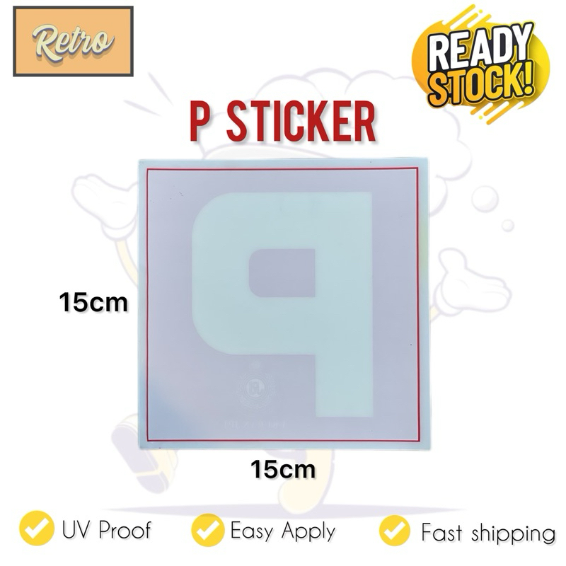 P Sticker for Car (Stick from Inside) | Shopee Malaysia