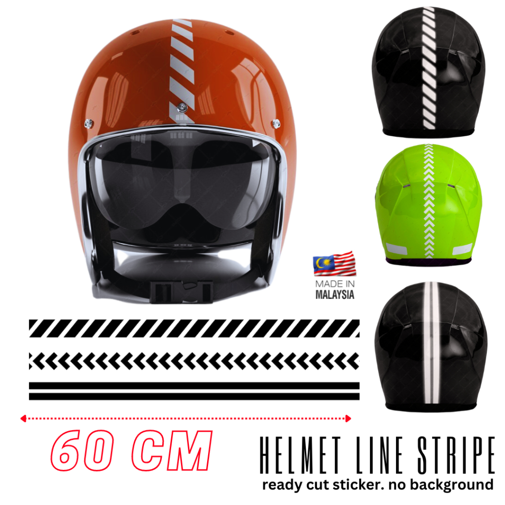 HELMET LINE STRIPE STICKER. DECAL STRIP STICKER. LININIG STICKER. MOTOR ...
