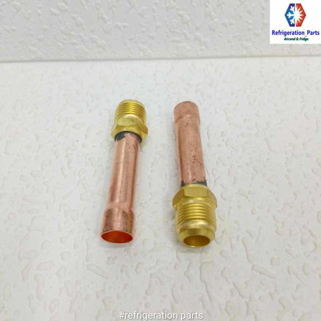 CZ 2pcs tebal penyambung paip tembaga penghawa dingin injap 冷气内机阀门 连接头 ...