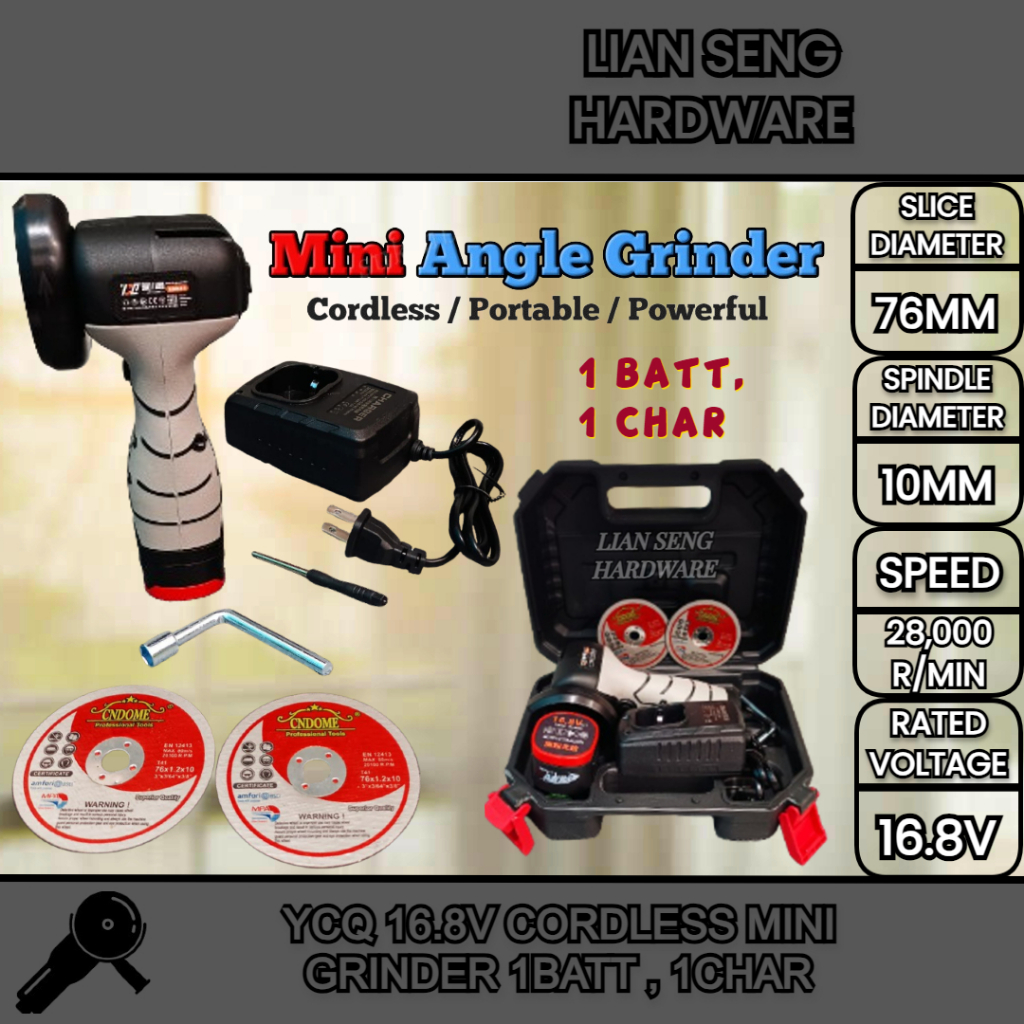 YCQ CORDLESS MINI GRINDER 16.8V (1BATT ,1CHAR) | Shopee Malaysia