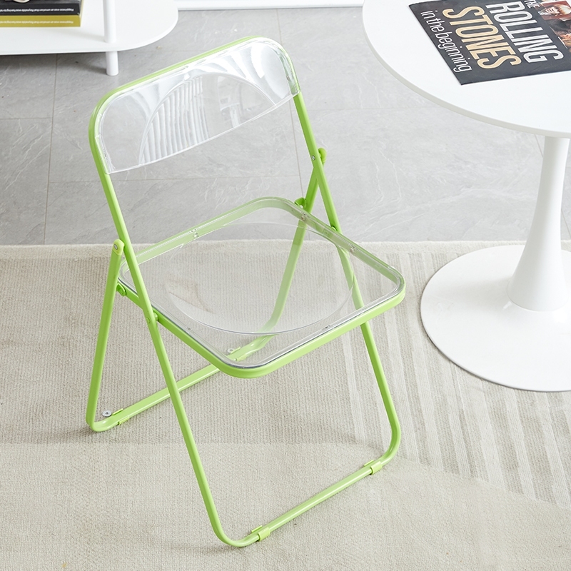 L|Transparent Folding Chair Kerusi lipat designer makeup chair Folding ...
