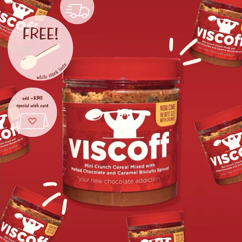 [READY STOCK] Viscoff Chocojar with Caramel Biscuits and Melted ...