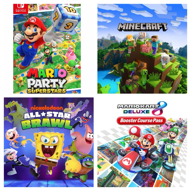 (3in1)Nintendo Switch Digital Minecraft,Nickelodeon All-Star Brawl ...
