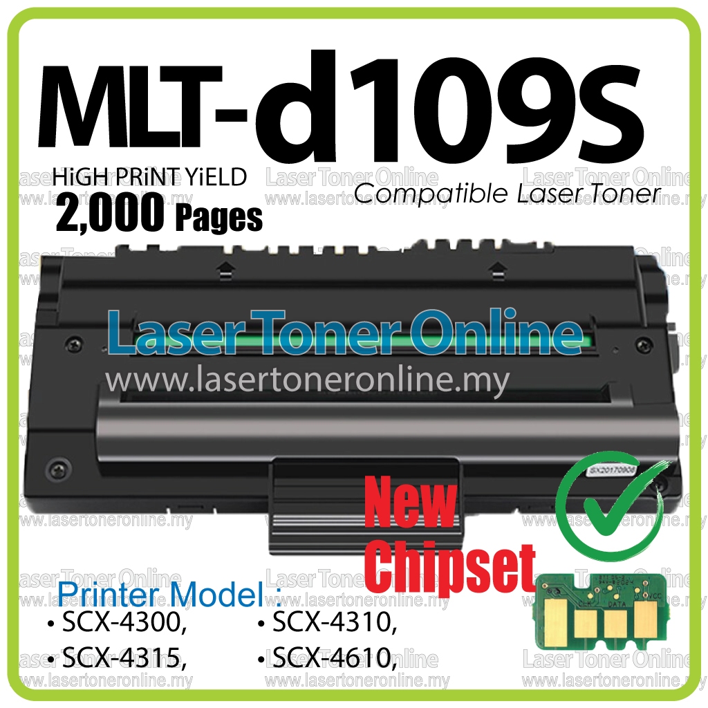 Compatible MLT-D109S Mono Laser Toner Cartridge for Samsung SCX-4300 ...
