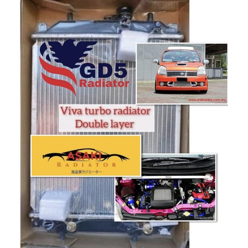viva turbo radiator tangki air 26mm Double layer MT/AT | Shopee Malaysia