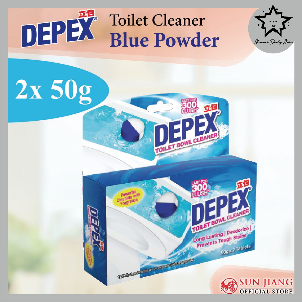 [Ready Stock] Depex Toilet Blue Power (2 x 50g) Toilet Cleaner | Shopee Malaysia