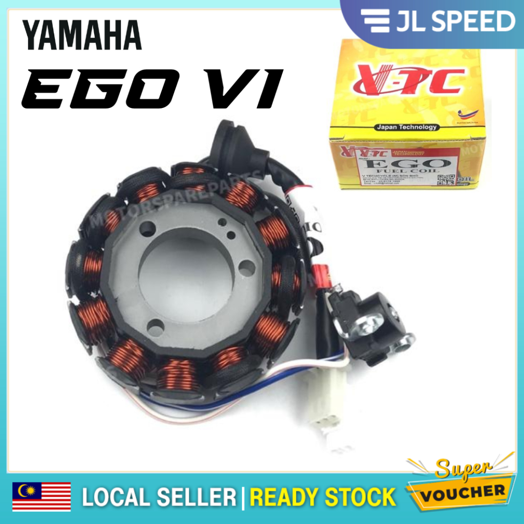 YAMAHA EGO V1 FIELD COIL MAGNET COIL FUEL COIL STARTOR KOIL ORIGINAL V ...