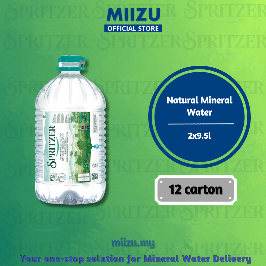 Spritzer Natural Mineral Water 2x9.5L - 12 Cartons Package - KL & Klang Valley Only - Fast ...