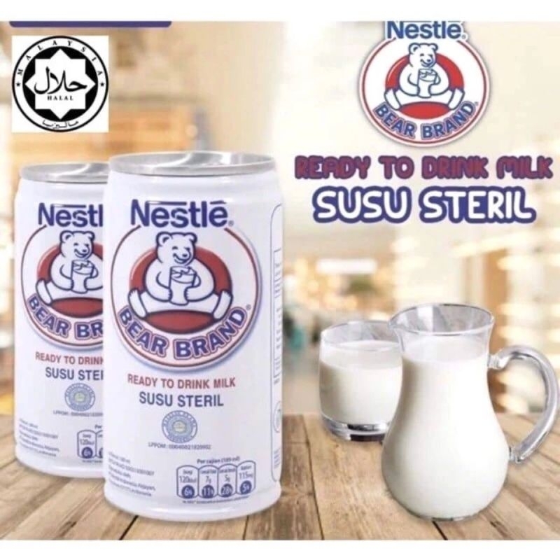 Nestle susu beruang Bear Brand susu steril 189 ml | Shopee Malaysia