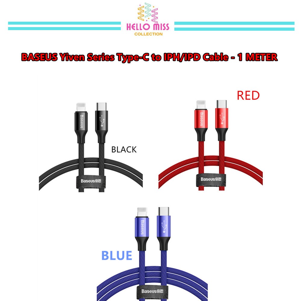 BASEUS Yiven Series Type-C to IPH/IPD Cable - 1 METER | Shopee Malaysia