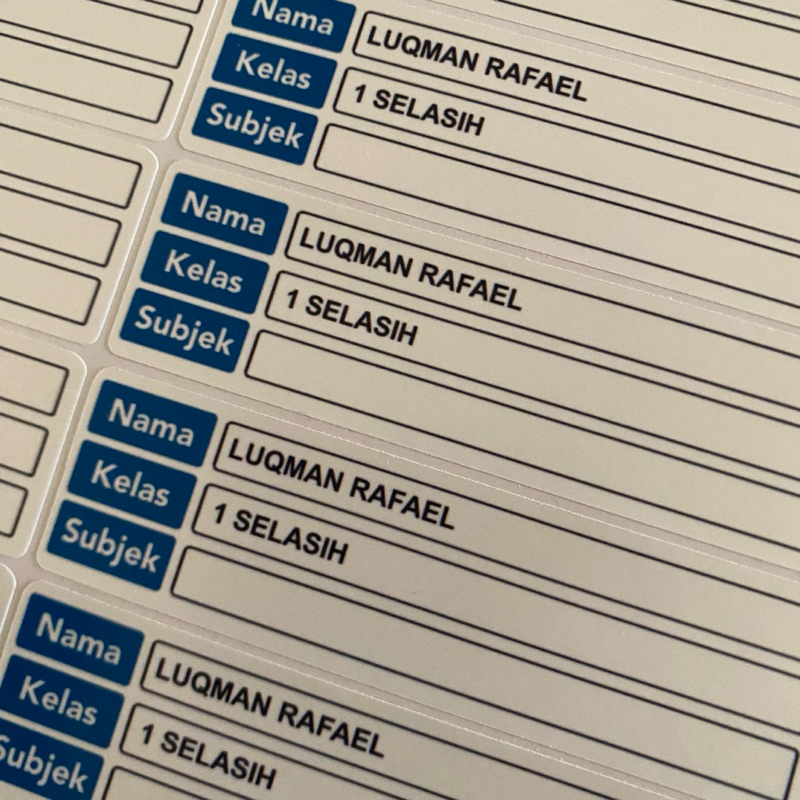 Stiker Label Nama Murid/Pelajar Sekolah | Shopee Malaysia