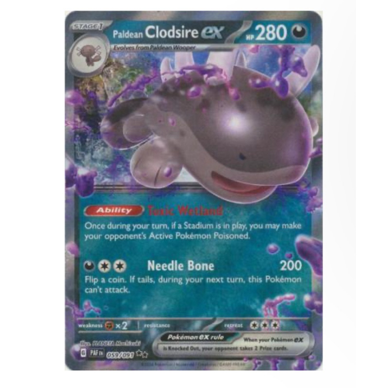 Pokemon TCG - Scarlet & Violet | Paldean Fates | Paldean Clodsire ex ...