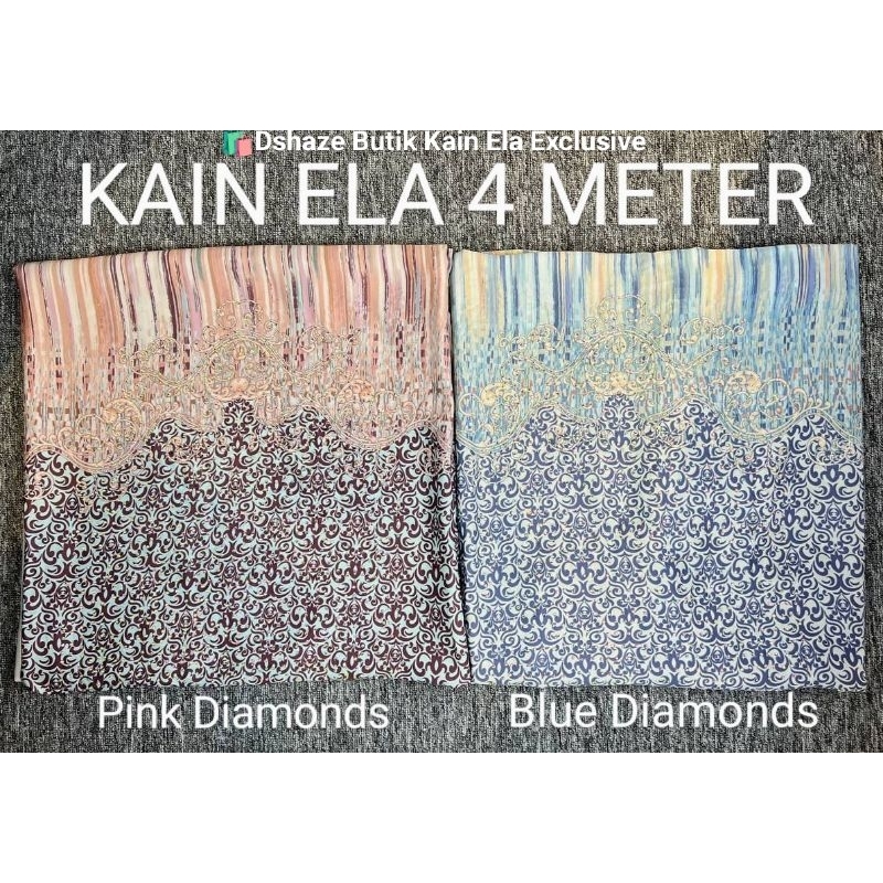 KAIN ELA | 4 METER | MANIK TABUR | SIAP POTONG (CLEARANCE STOCK ...