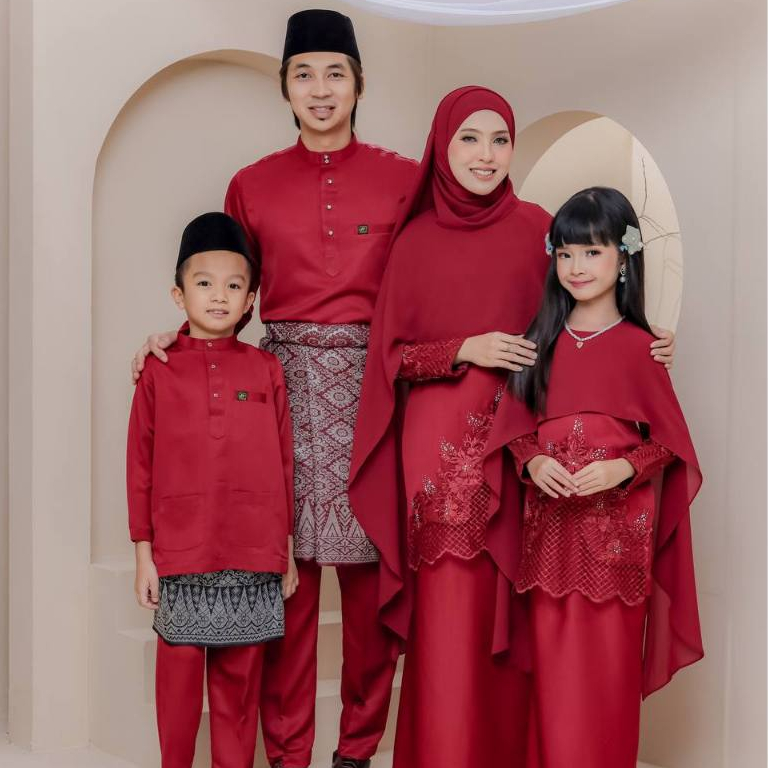 LUNA 2.0 MAROON | SET FAMILY MAROON | KURUNG MODEN LUNA 2.0 | BAJU ...