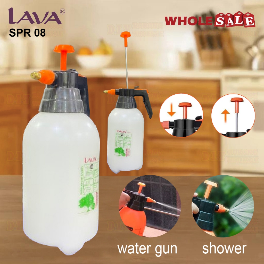 LAVA SPR 08 Garden Pump & Spray 2L Gardening Hand Pump Pressure Water ...