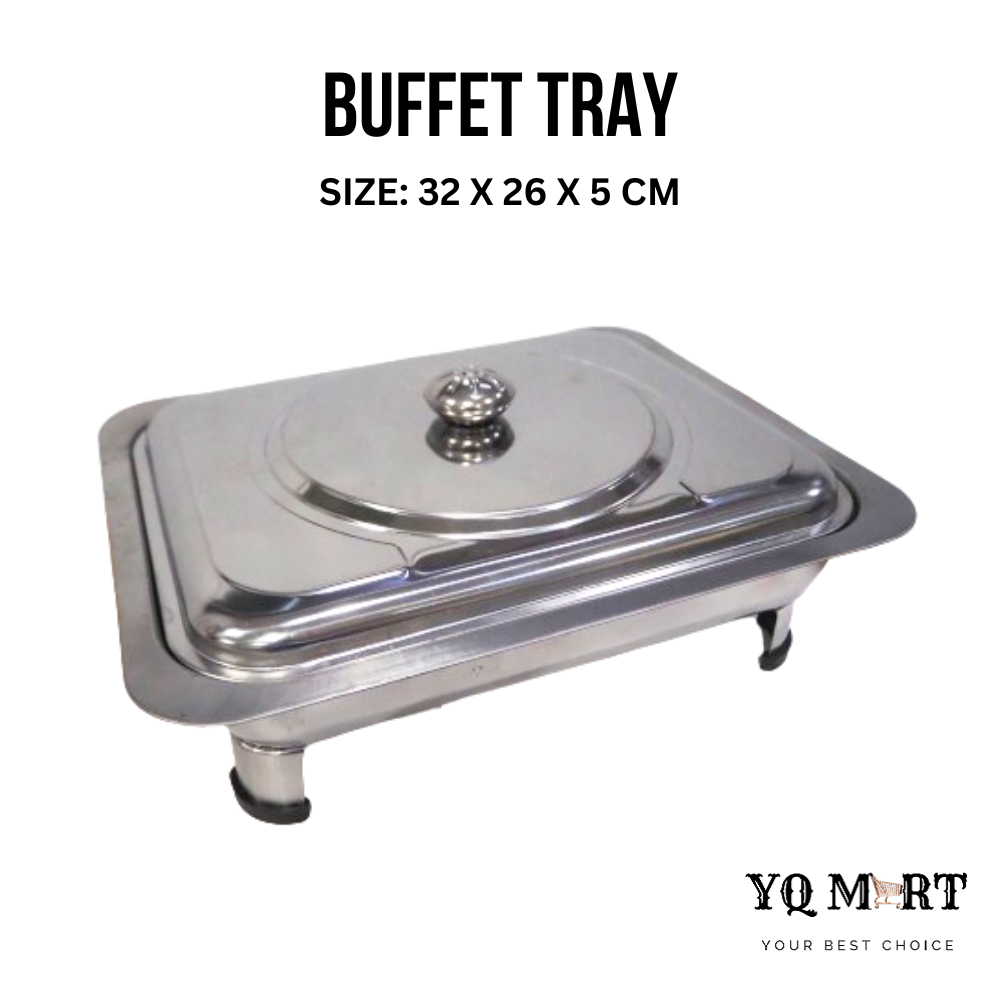 Stainless Steel Rectangular Buffet Tray/ Buffet Pingan | Shopee Malaysia