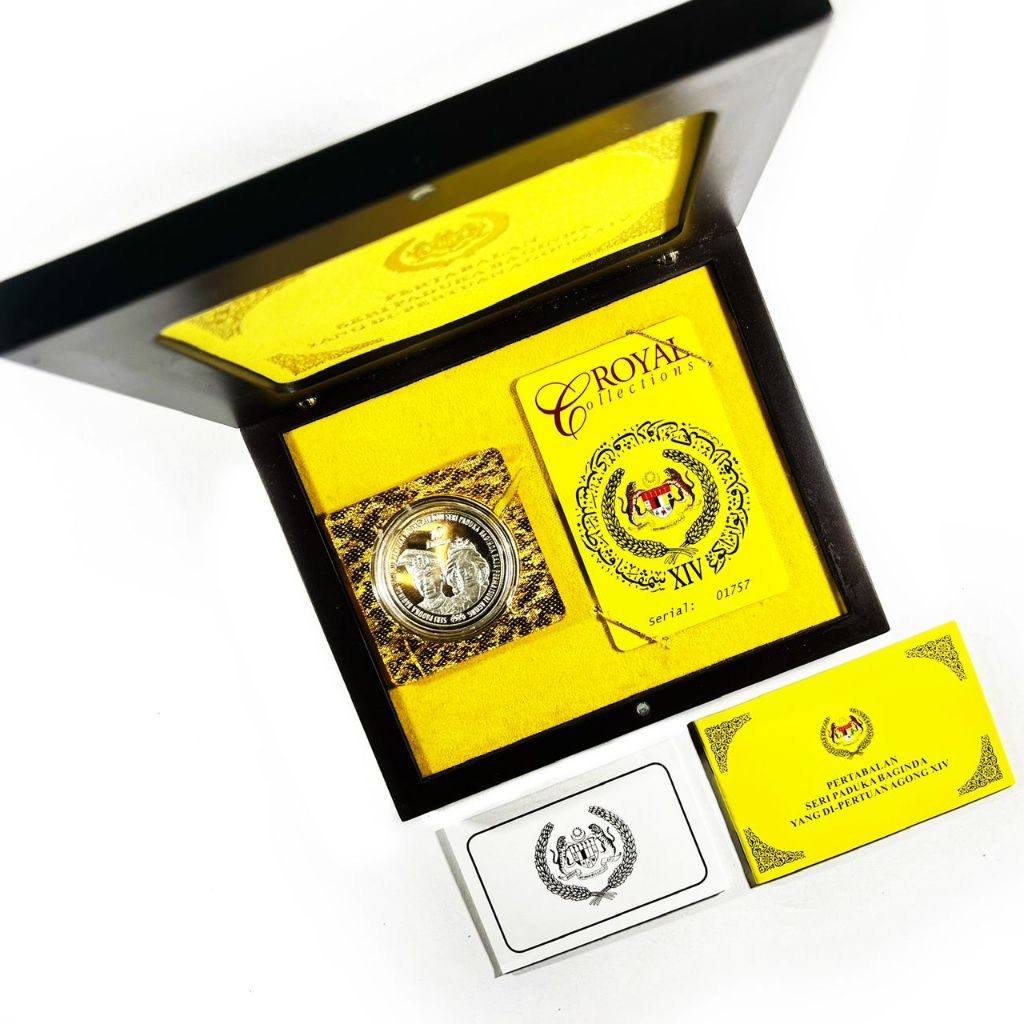 10 Dirham Pertabalan Agong XIV Pure Coin Silver 999 Collectible ...
