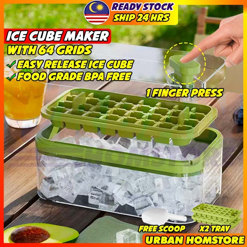 62 Grids Ice cube tray Ice mold silicone Press & Release Silicone Ice ...