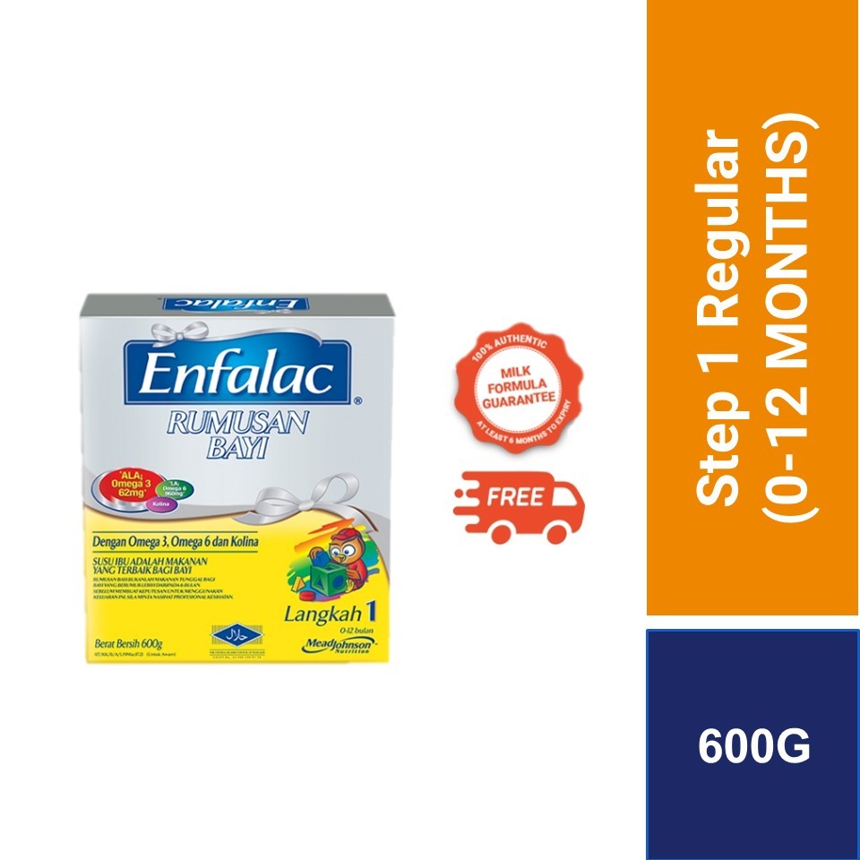 Enfalac Step 1 Regular Susu Milk Formula Powder (600g) | Shopee Malaysia