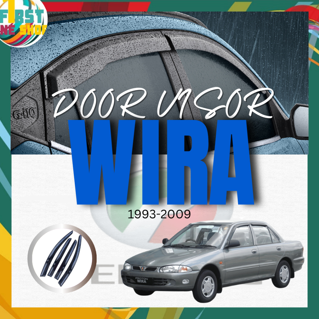 Proton Wira / Aeroback (4PCS/SET) Car Door Visor Big /Small / Mugen ...