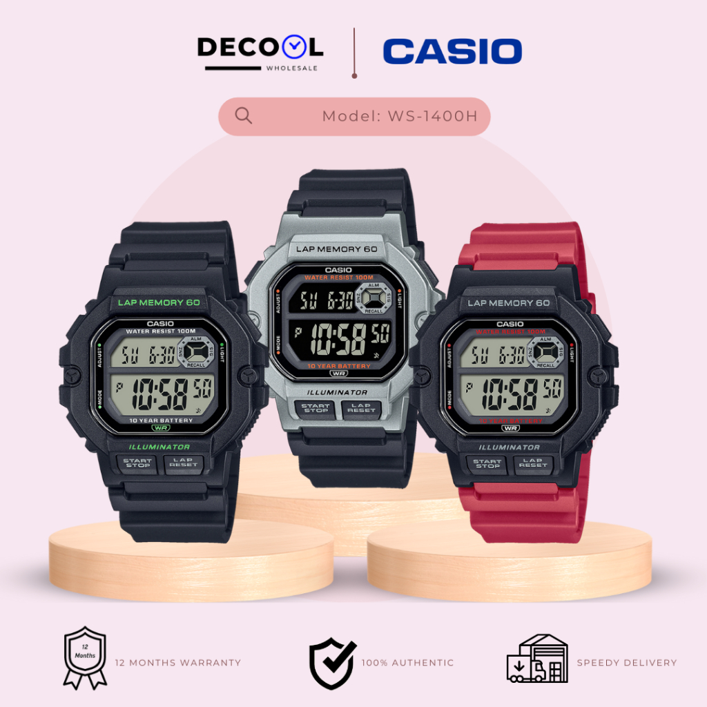 Casio Sport Digital WS-1400H | Shopee Malaysia