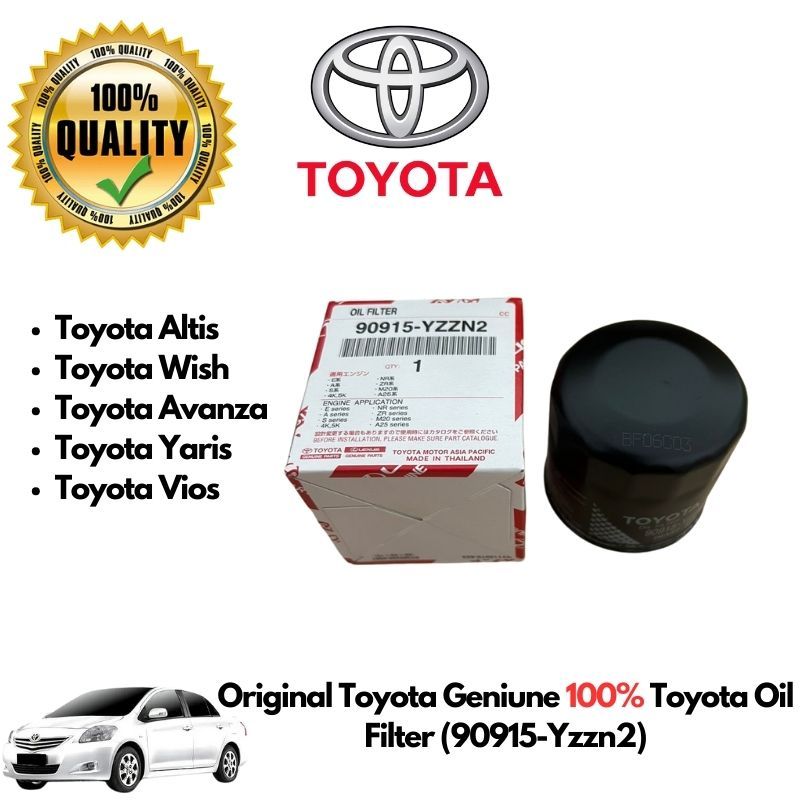 Original Toyota Geniune 100% Toyota Oil Filter (90915-Yzzn2) | Shopee ...