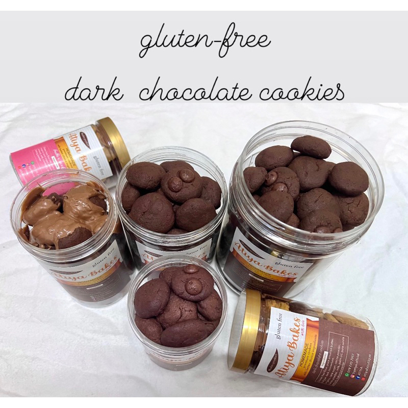 (gluten-free, egg-free) dark chocolate cookies with couverture ...
