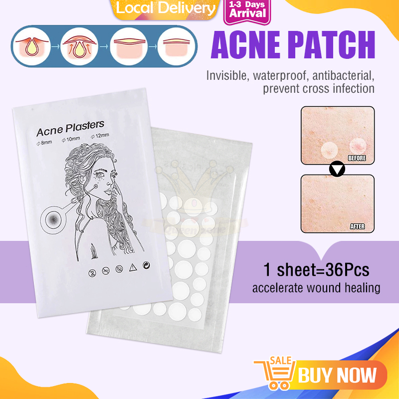 36PCS Invisible Acne Pimple Removal Patch Acne Hydrocolloid Stickers ...