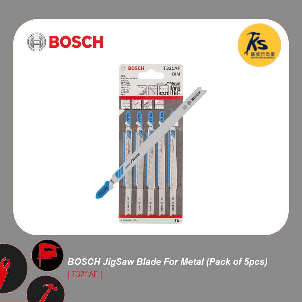 BOSCH Jigsaw Blade For Metal ( T101A | T127D | T318B | T321AF | T321BF ...