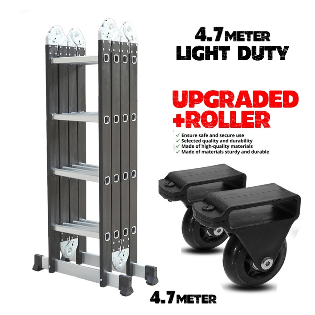 16 STEP (4.7M) / 12 STEP (3.7M) ALUMINIUM MULTIPURPOSE LADDER M37 / M47 ...