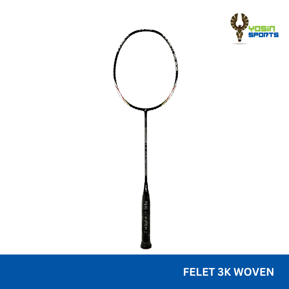 FELET 3K WOVEN FENCE Badminton Racket + Free String & Grip (Unstrung ...