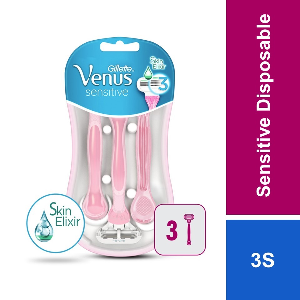 Venus Sensitive Disposable Razors (3s) | Shopee Malaysia