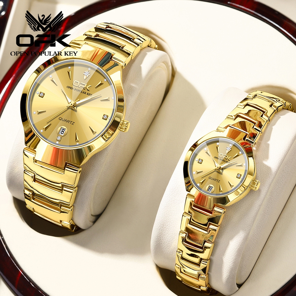 OPK Jam Tangan Couple Original 100% Stainless Perempuan Watch Man Women ...