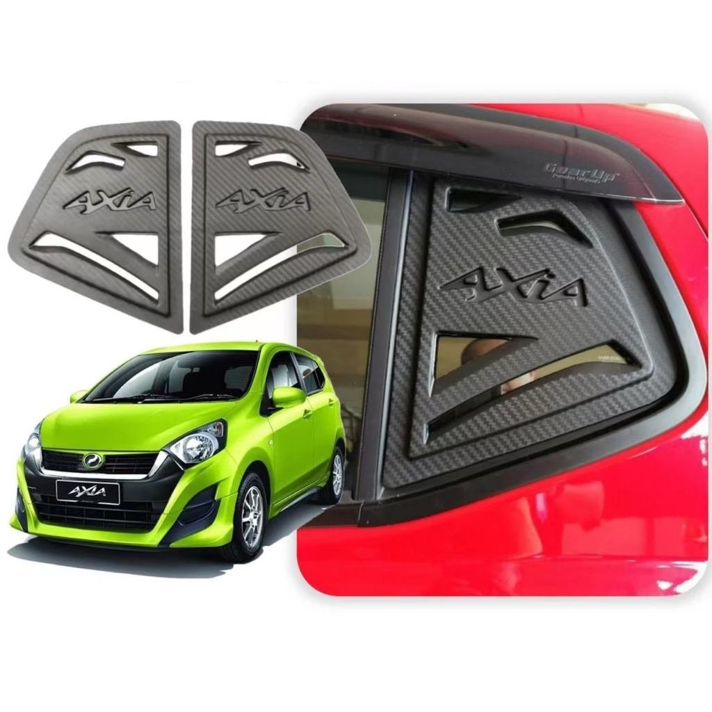 Perodua Axia (2014-2022) Carbon Window Cover Rear Side Mirror Cermin ...