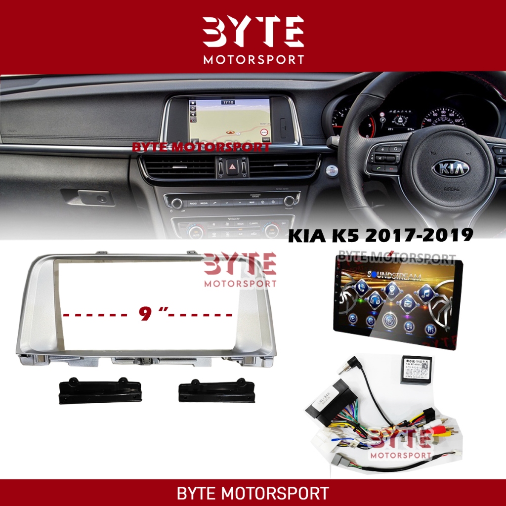 Kia K5 2017-2019 (Silver) Soundstream Touch Screen High Definition Android Car Player Build-In ...