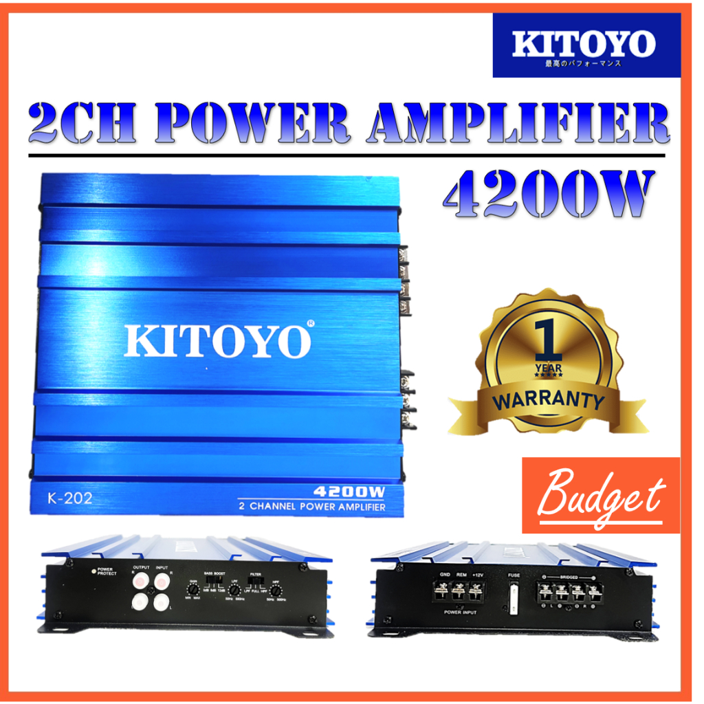 Kitoyo Power Amplifier 2 Channel Car 2 Channel Amp 4200W Car Power Amp ...