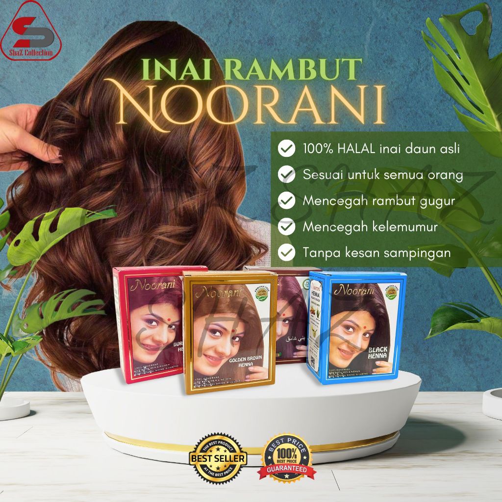 Inai Rambut/Hair Henna Noorani/Inai Kuku (Harga Sepeket) | Shopee Malaysia