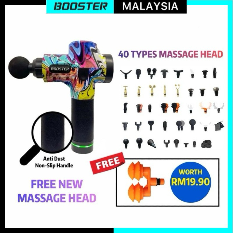 【BoosterMalaysia】Massage Gun 4800rpm Gym Muscle Massager Sport Office ...