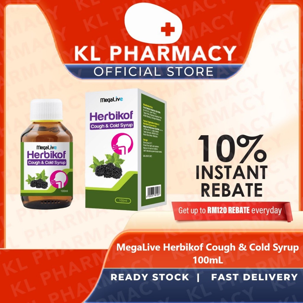 [KL PHARMACY] MegaLive Herbikof Cough & Cold Syrup 100mL | Shopee Malaysia
