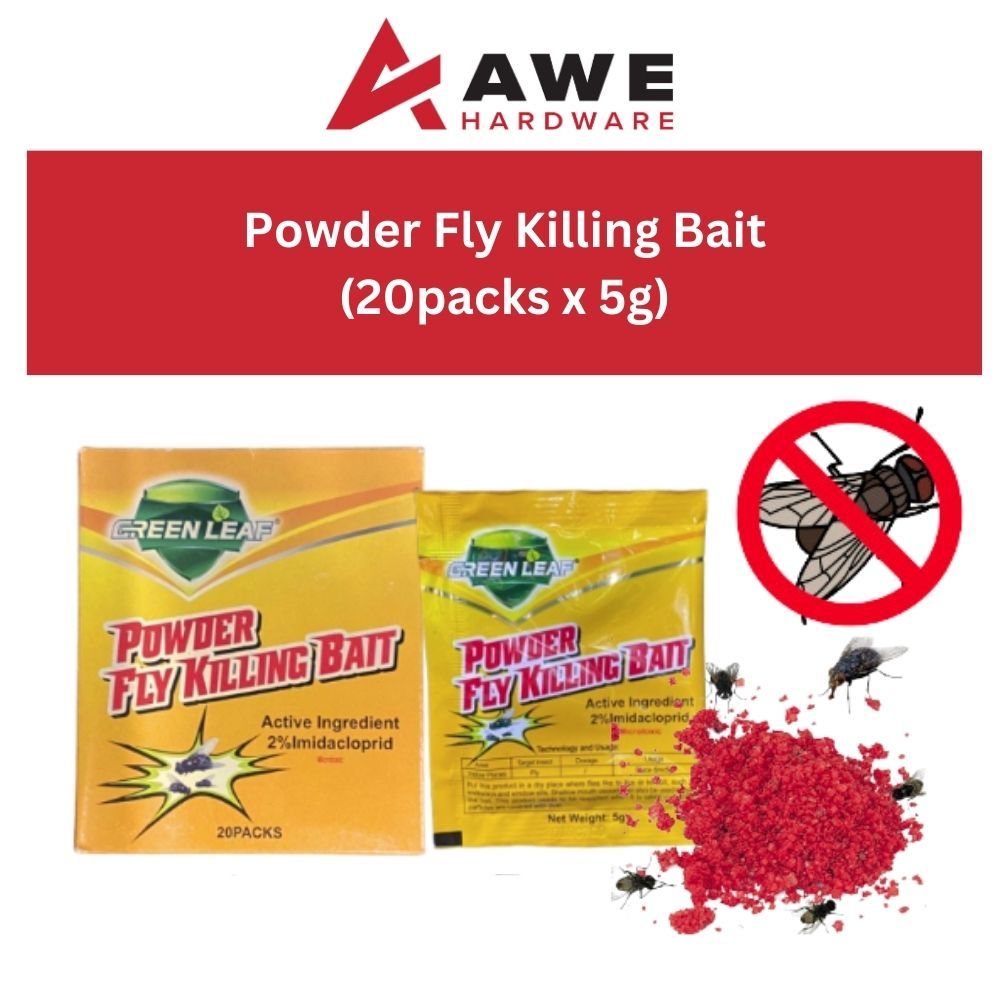Powder Fly Killing Bait Green Leaf 20 Packs Kill System Flies Ant Umpan ...