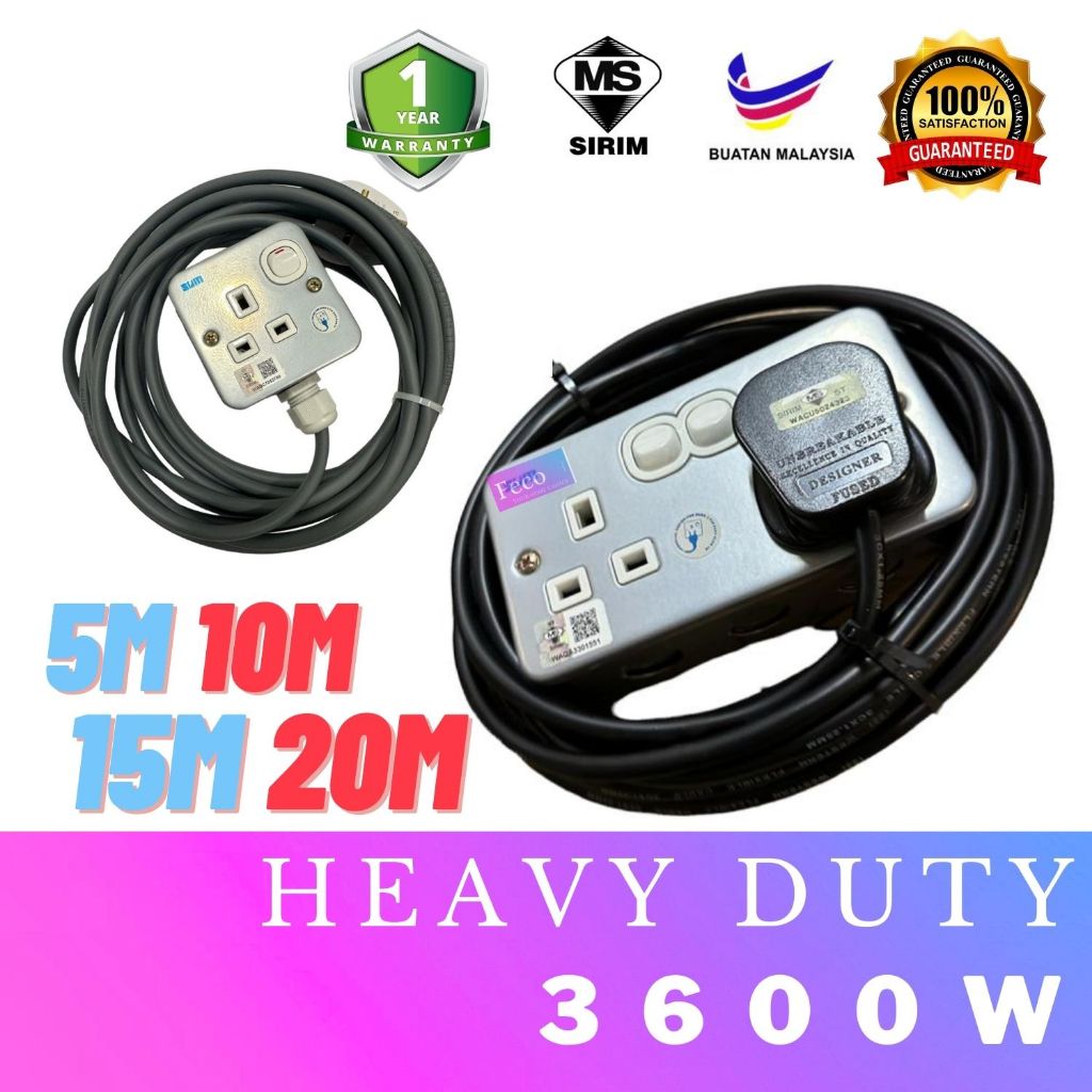 Heavy Duty Super Thick Cable 1.25MM BLACK 40/016 GREY 3core flexible ...