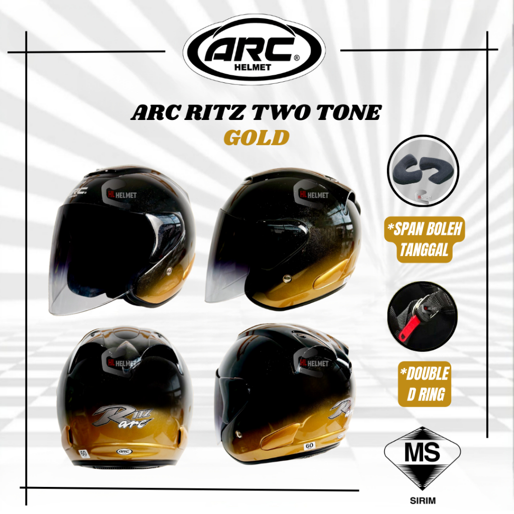 ARC RITZ TWO TONE 2024 SPECIAL COLOUR HELMET ARC ORIGINAL ( HELMET ARC ...