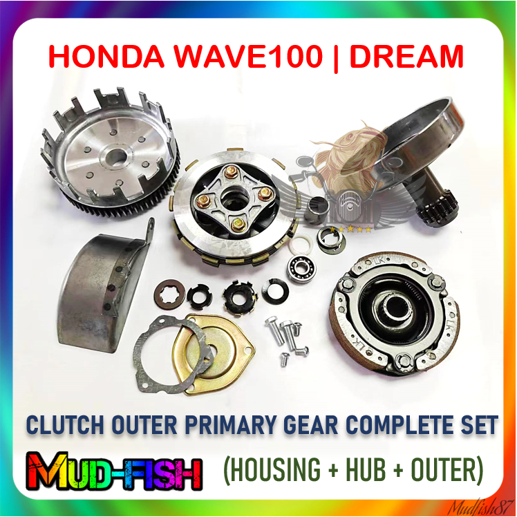 HONDA EX5 DREAM | E-BONUS | WAVE100 | CLASS1 CLUTCH AUTO PRIMARY COMPLETE (HOUSING + CLUTCH HUB ...