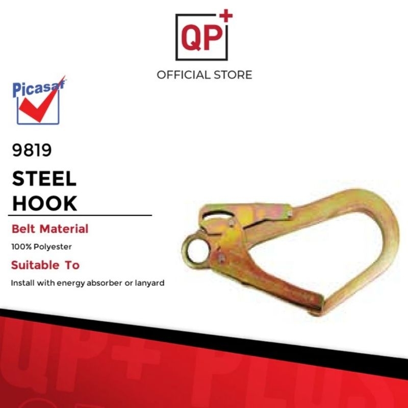 PICASAF LARGE STEEL HOOK (FULL BODY HARNESS) | CANGKUK BESI PICASAF ...